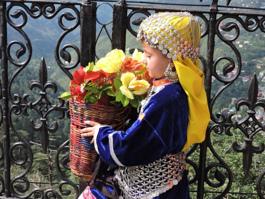 This little girl looks extremely beautiful in this traditional attire ...